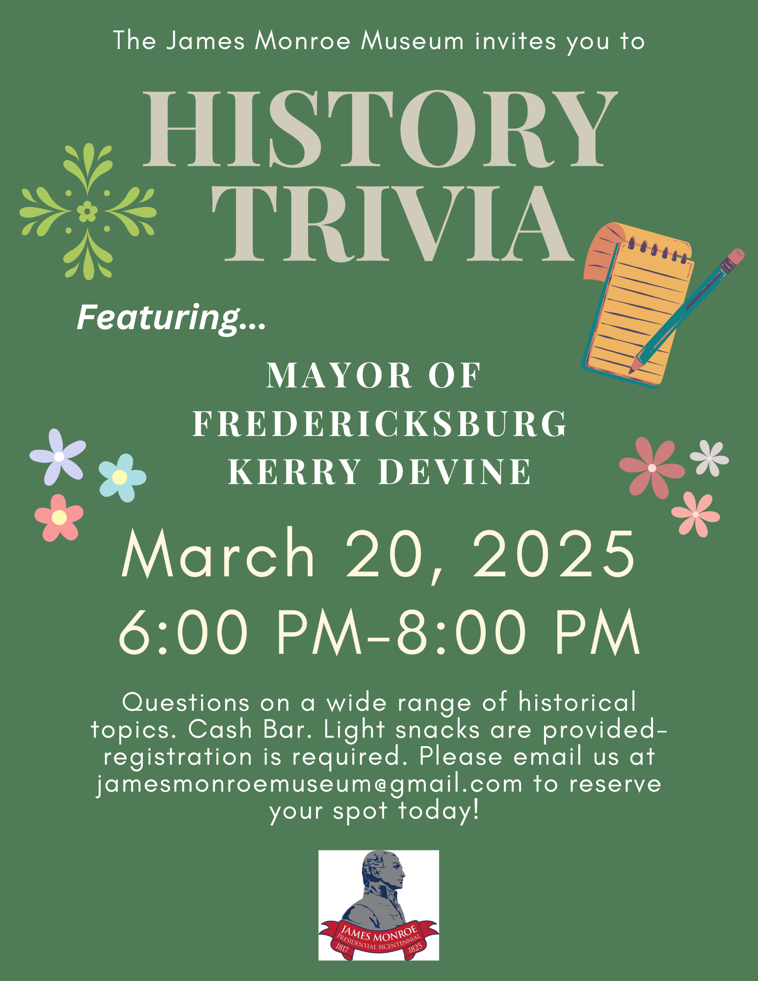 History Trivia Night - Tour Stafford Virginia