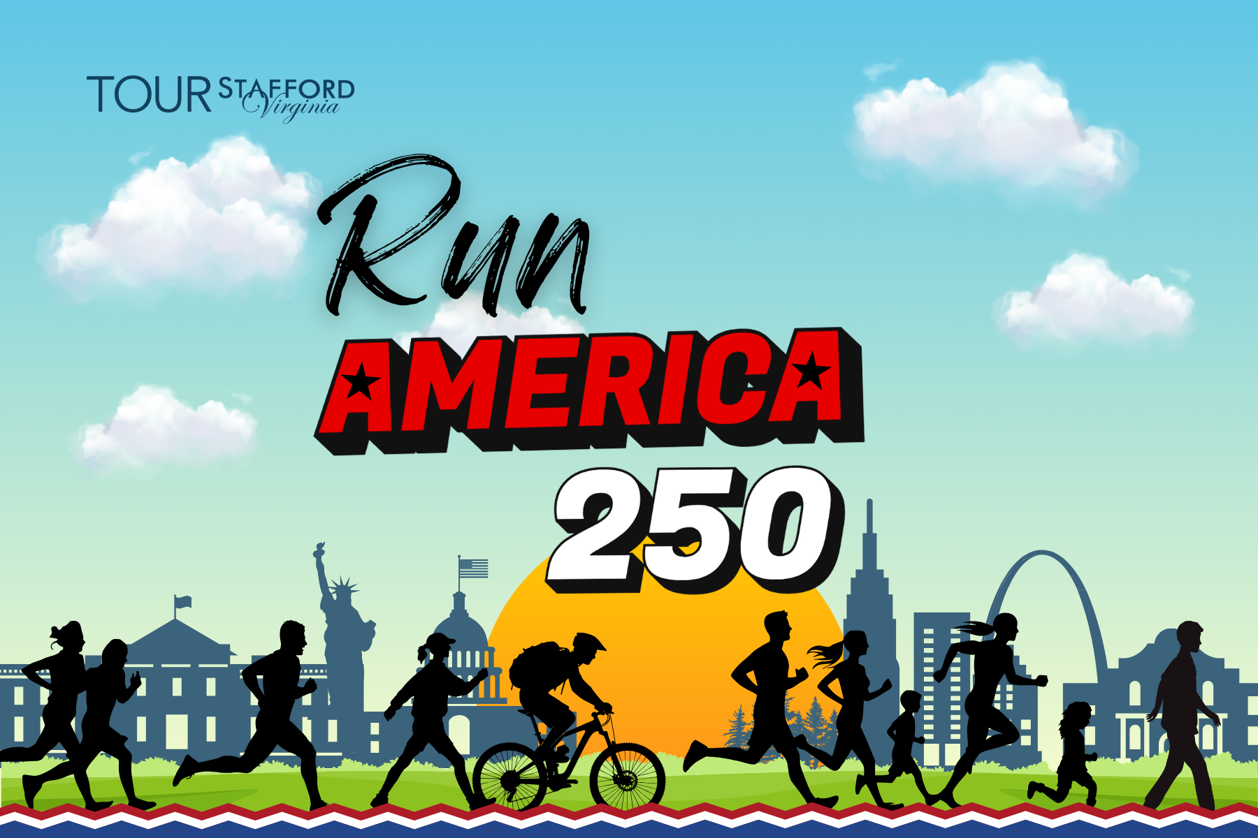 Run America 250 Virtual Race - Tour Stafford Virginia